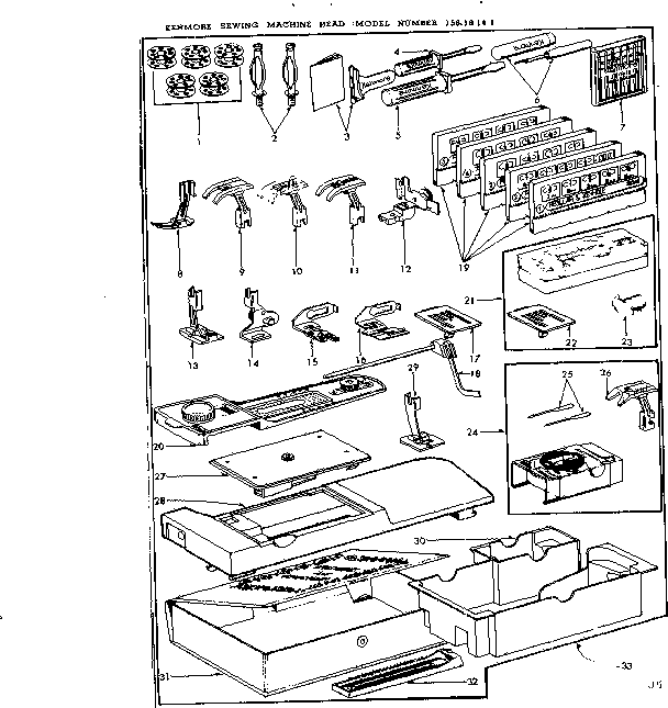 Official Kenmore 15819141 mechanical sewing machine parts | Sears ...