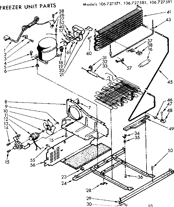 Page - 17 Official Kenmore 106727571 upright freezer parts | Sears ...