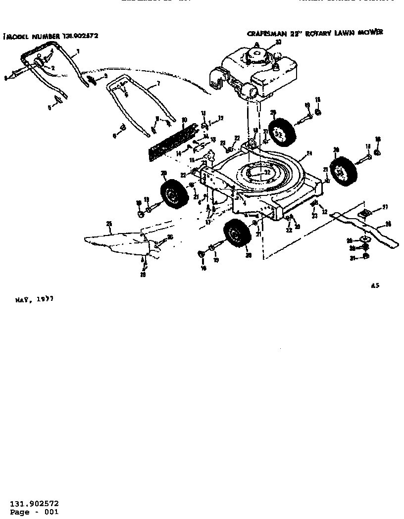 Official Craftsman 131902572 lawn mower parts | Sears PartsDirect