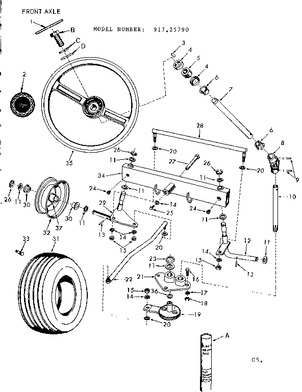 Page - 33 Craftsman 91725790 front-engine lawn tractor Parts | Diagrams ...