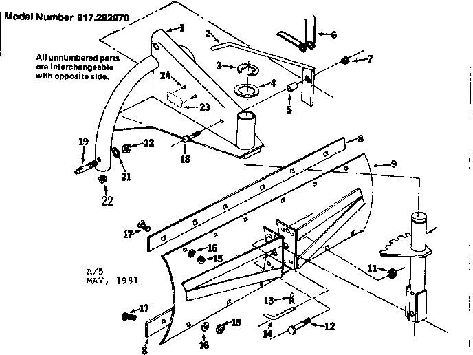 Page - 8 Official Craftsman 917262970 snow blade parts | Sears PartsDirect