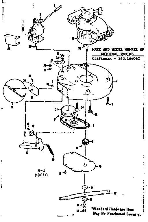 Official Craftsman 1318010 rear-engine riding mower parts | Sears ...