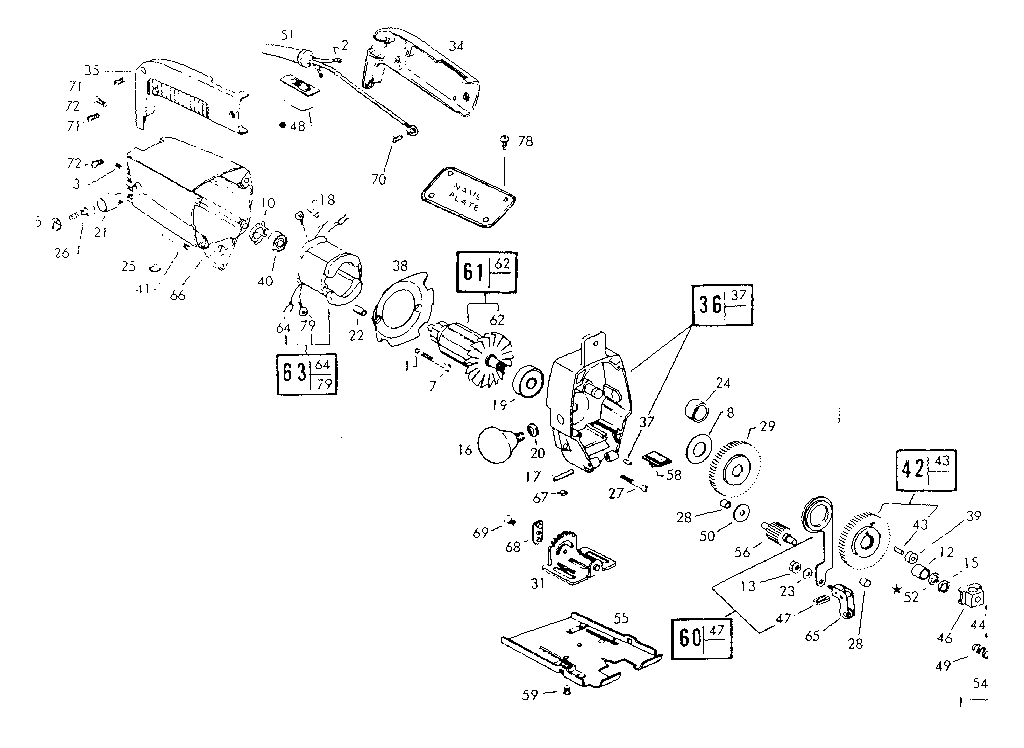 Page - 7 Official Skil 160 TYPE 4 reciprocating saw parts | Sears ...