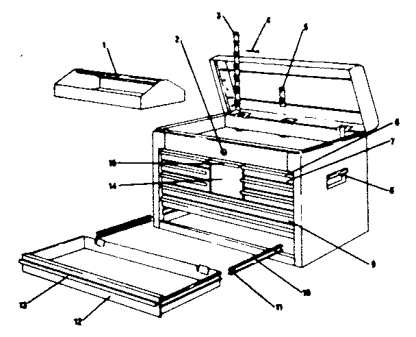 Official Craftsman 706652570 tool chest parts | Sears PartsDirect