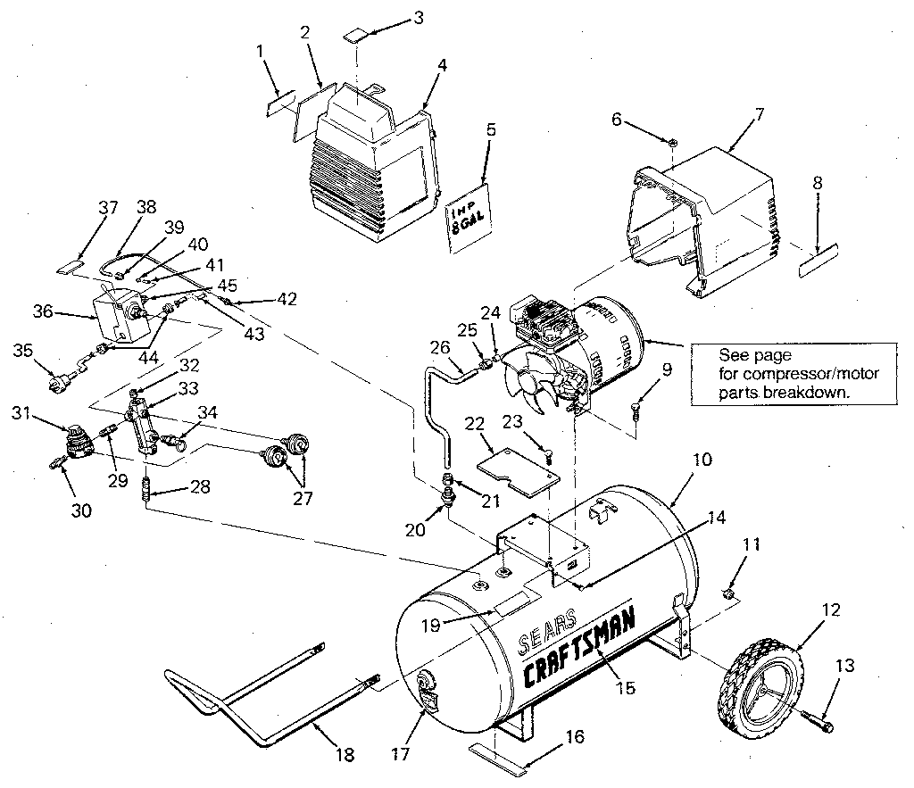 Official Craftsman 919153110 air compressor parts | Sears PartsDirect