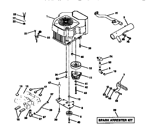 Official Craftsman 917273020 front-engine lawn tractor parts | Sears ...
