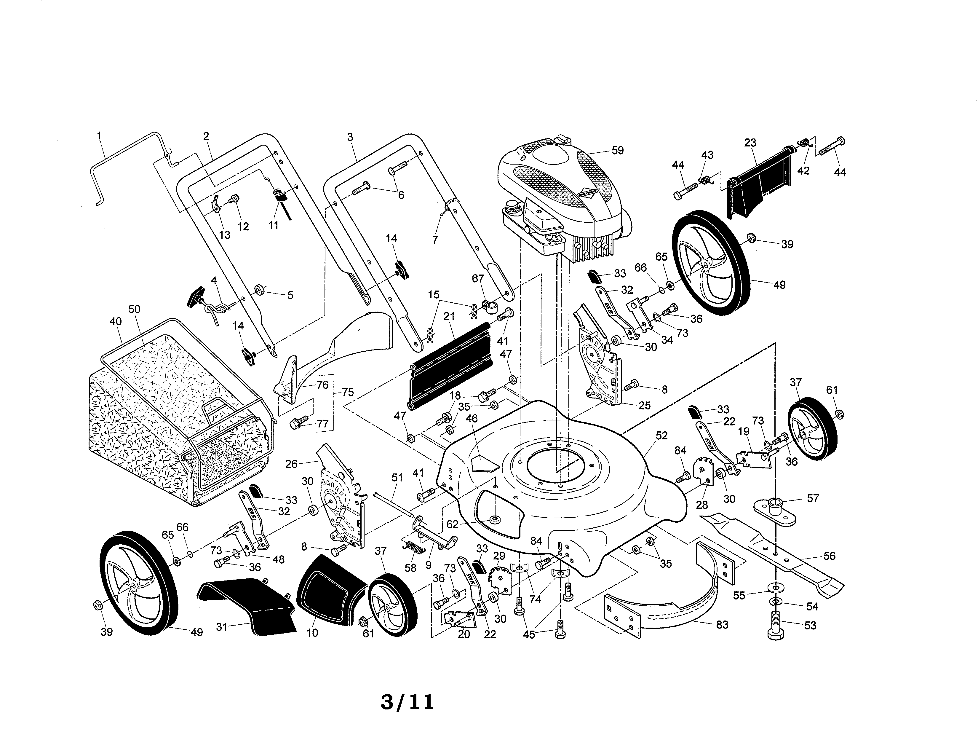 Page - 7 Craftsman 917388203 gas lawn mower Parts | Diagrams, Manuals ...