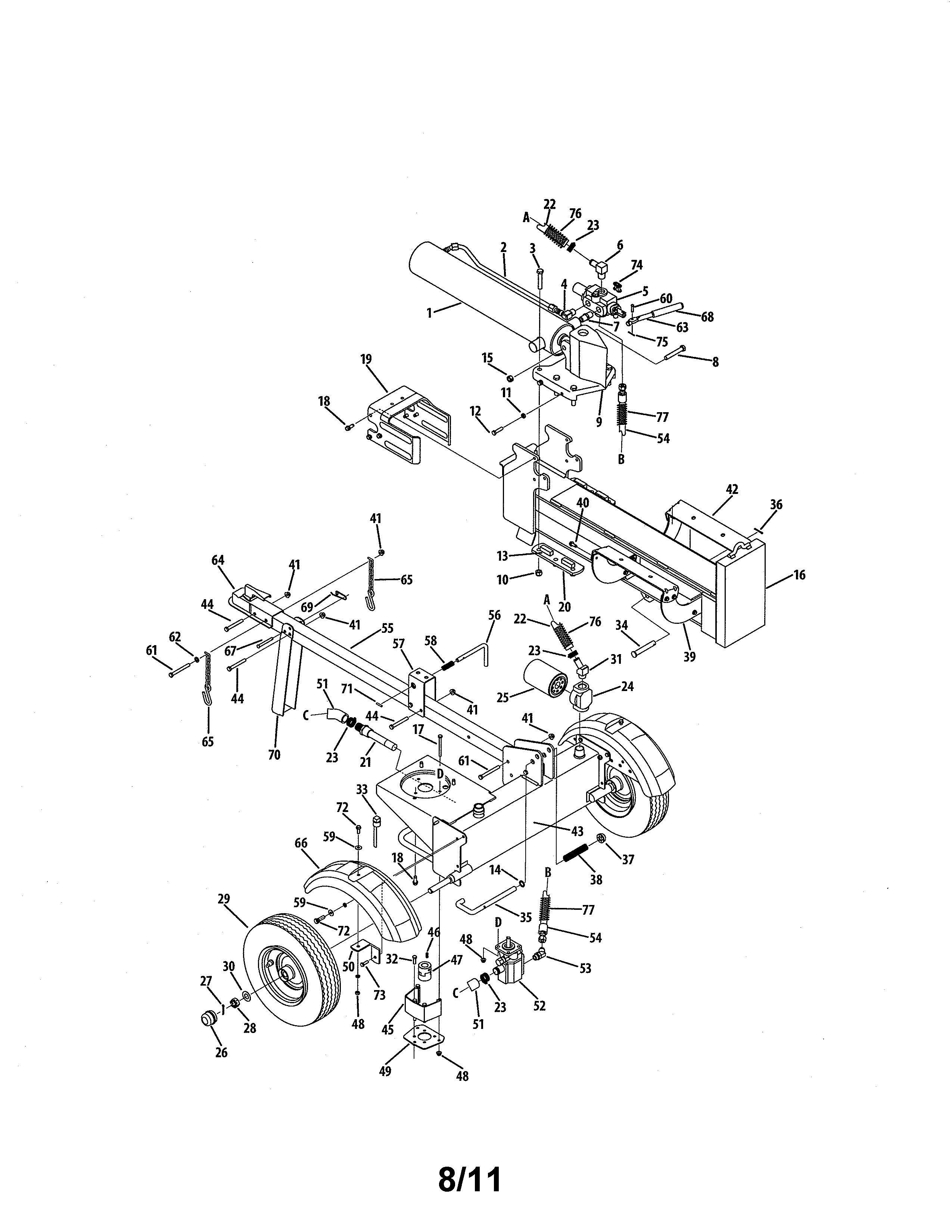 Page - 7 Official MTD 24BF550B029 log splitter parts | Sears PartsDirect