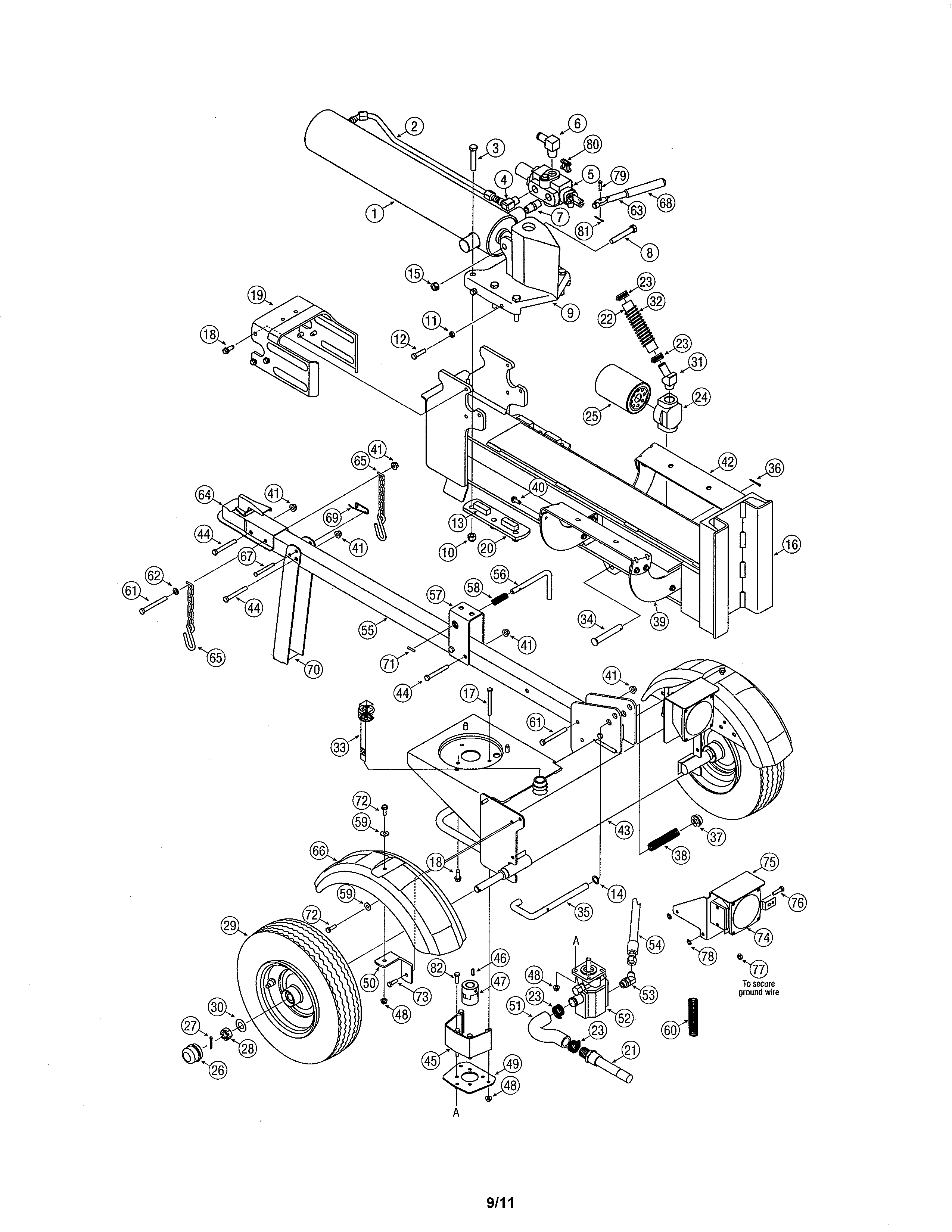 Official MTD 24BF572B729 log splitter parts | Sears PartsDirect