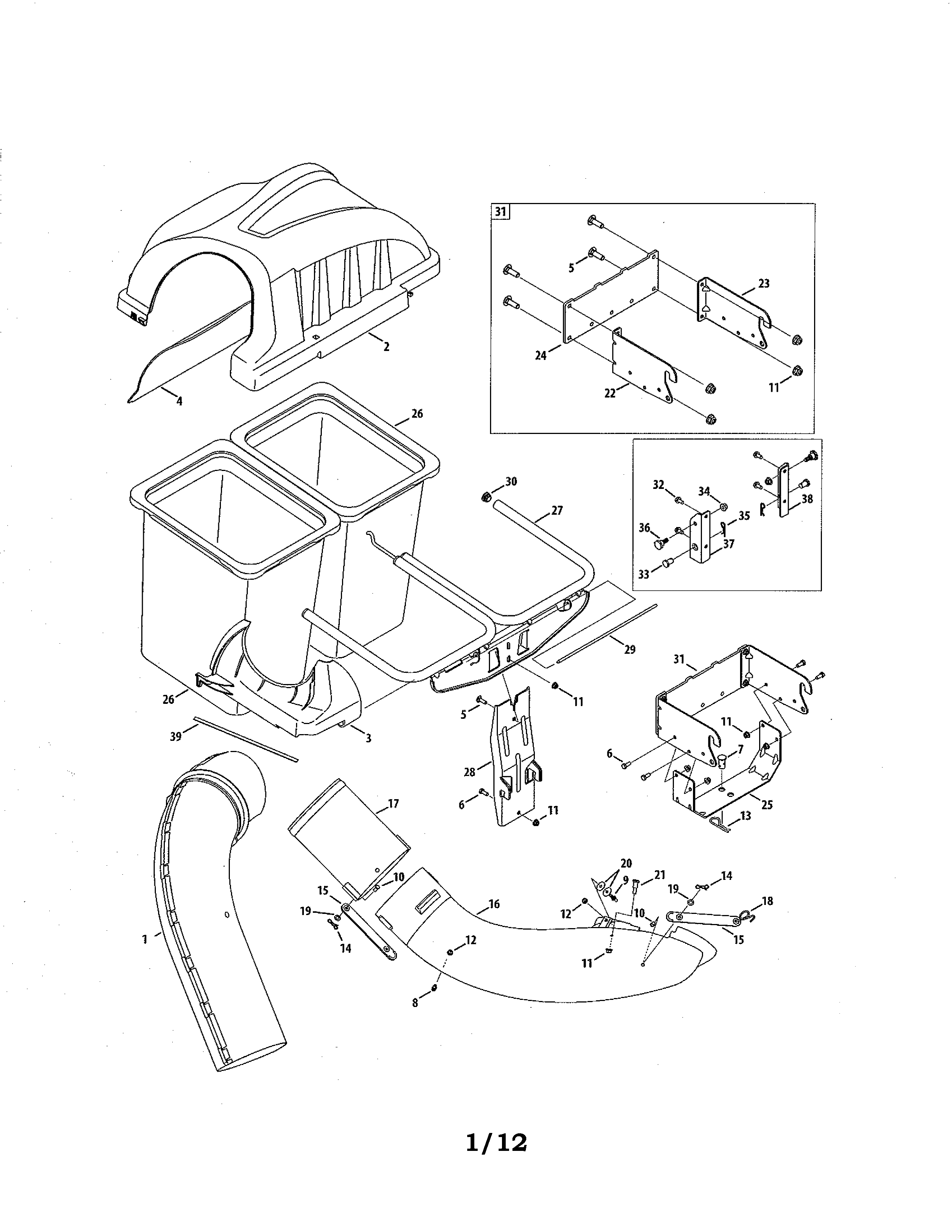 Official Craftsman 247240191 Grass Catcher Attachment Parts Sears