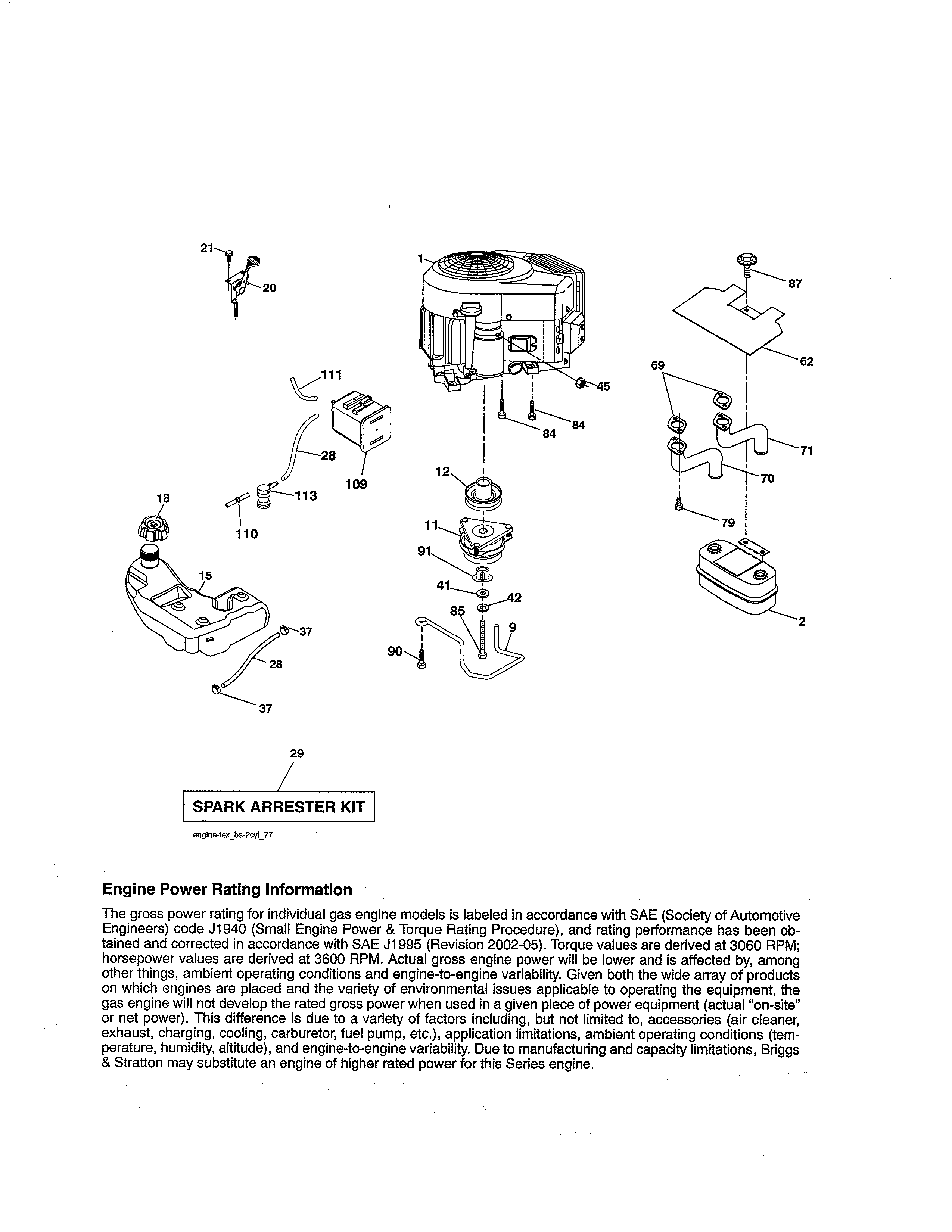 Page - 258 Official Craftsman 917288630 front-engine lawn tractor parts ...