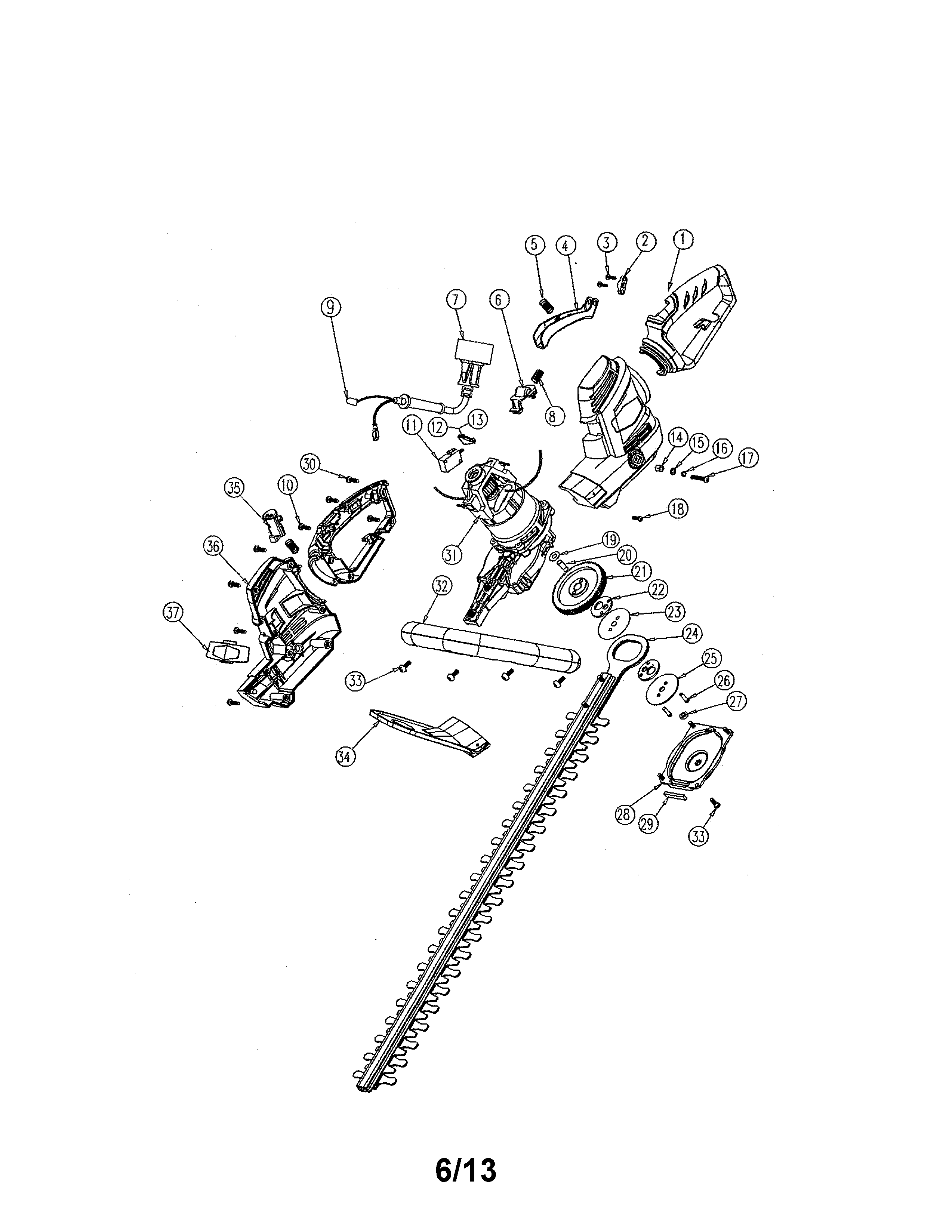 Page - 38 Official Craftsman 13879771 hedge trimmer parts | Sears ...