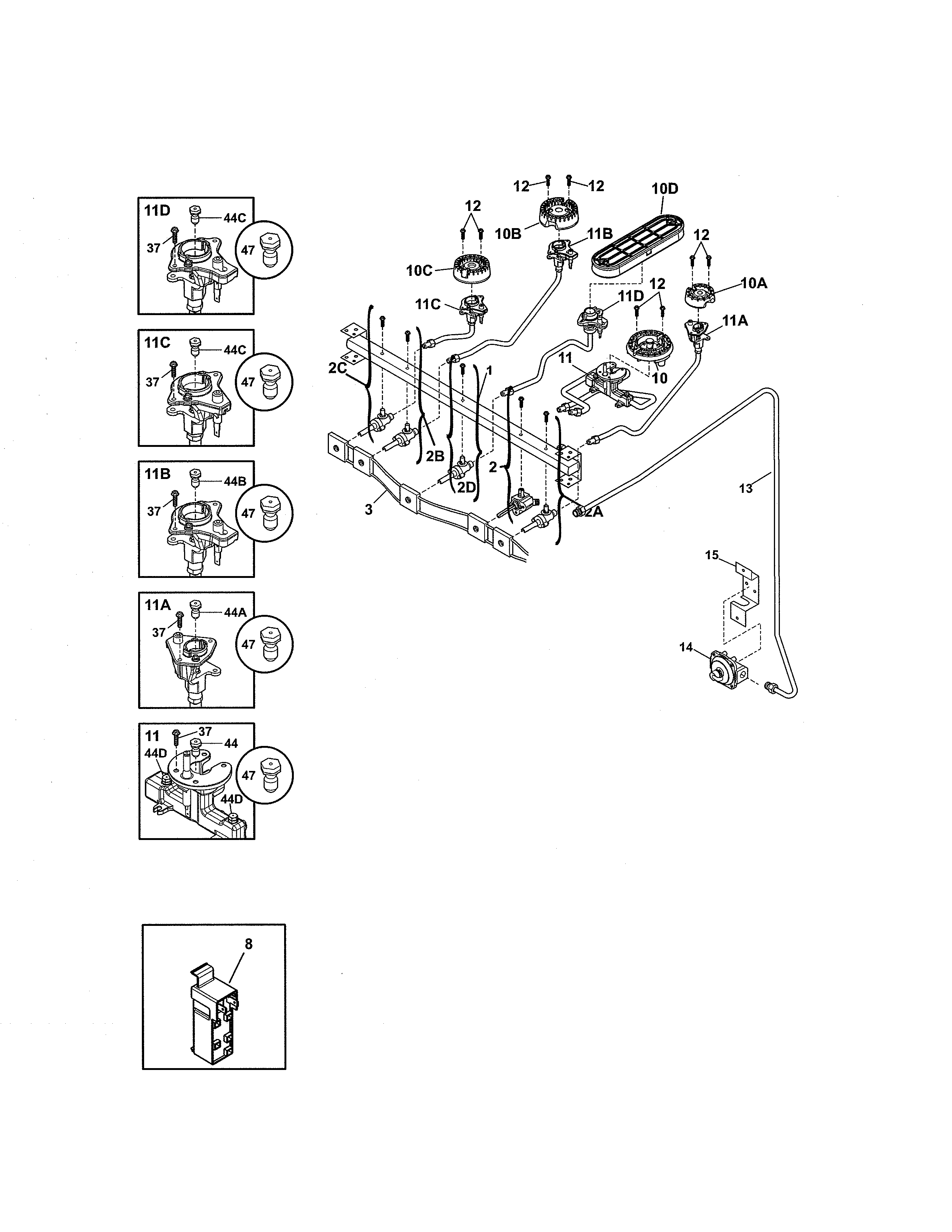 Official Kenmore Elite 79075353311 range parts | Sears PartsDirect