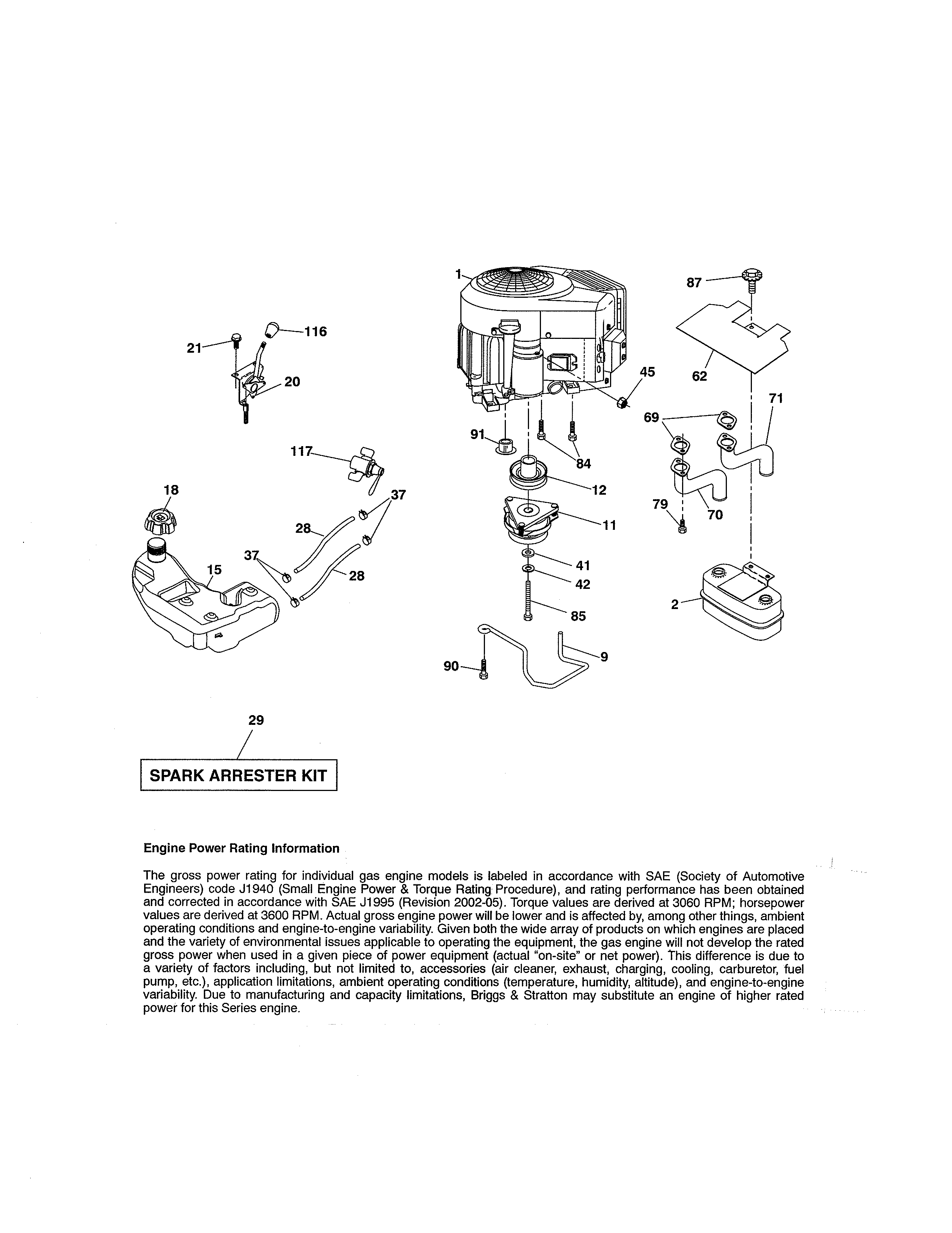 Page - 78 Official Craftsman 917204030 front-engine lawn tractor parts ...