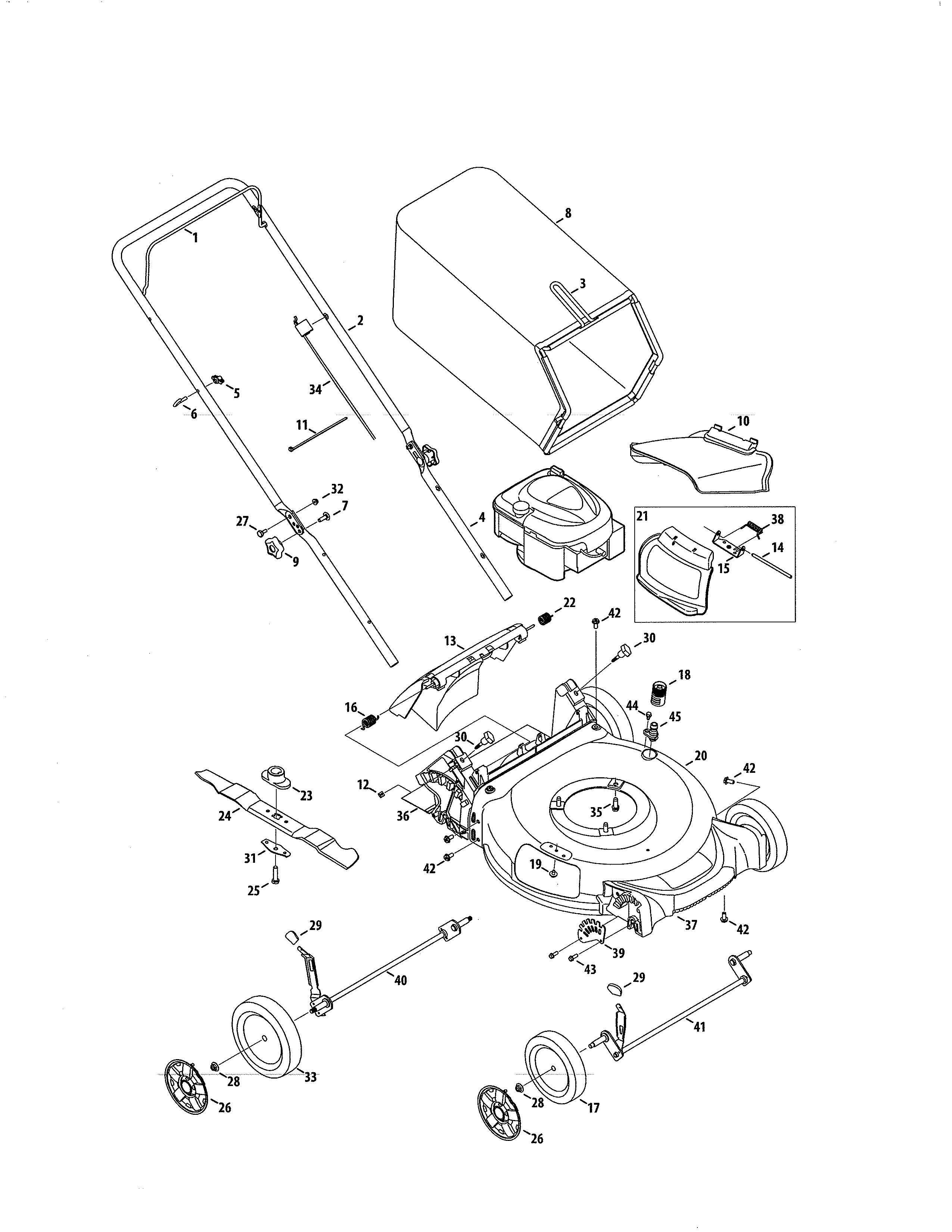 Page - 27 Official MTD 11A-A2BX799 gas lawn mower parts | Sears PartsDirect