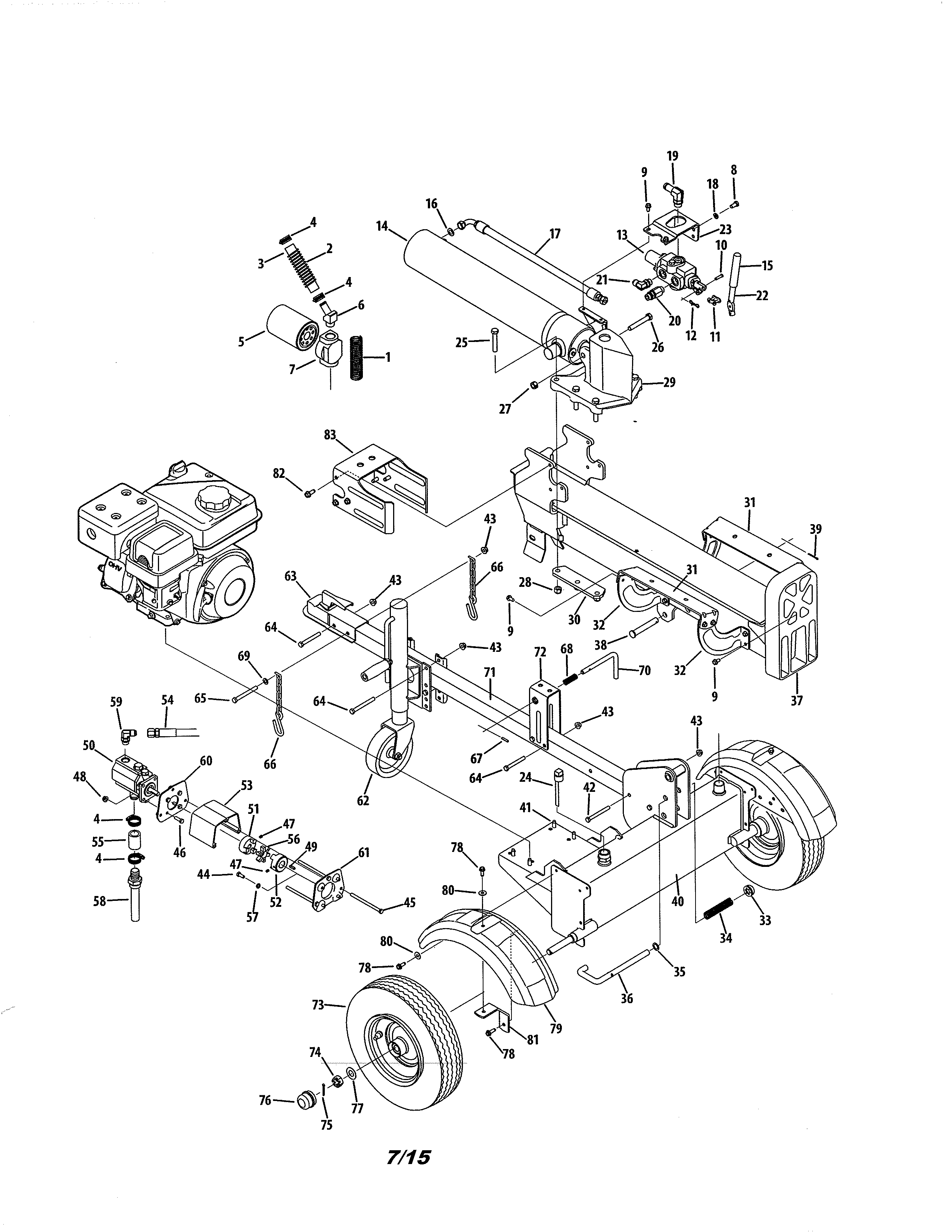 Official Craftsman 247776611 log splitter parts | Sears PartsDirect