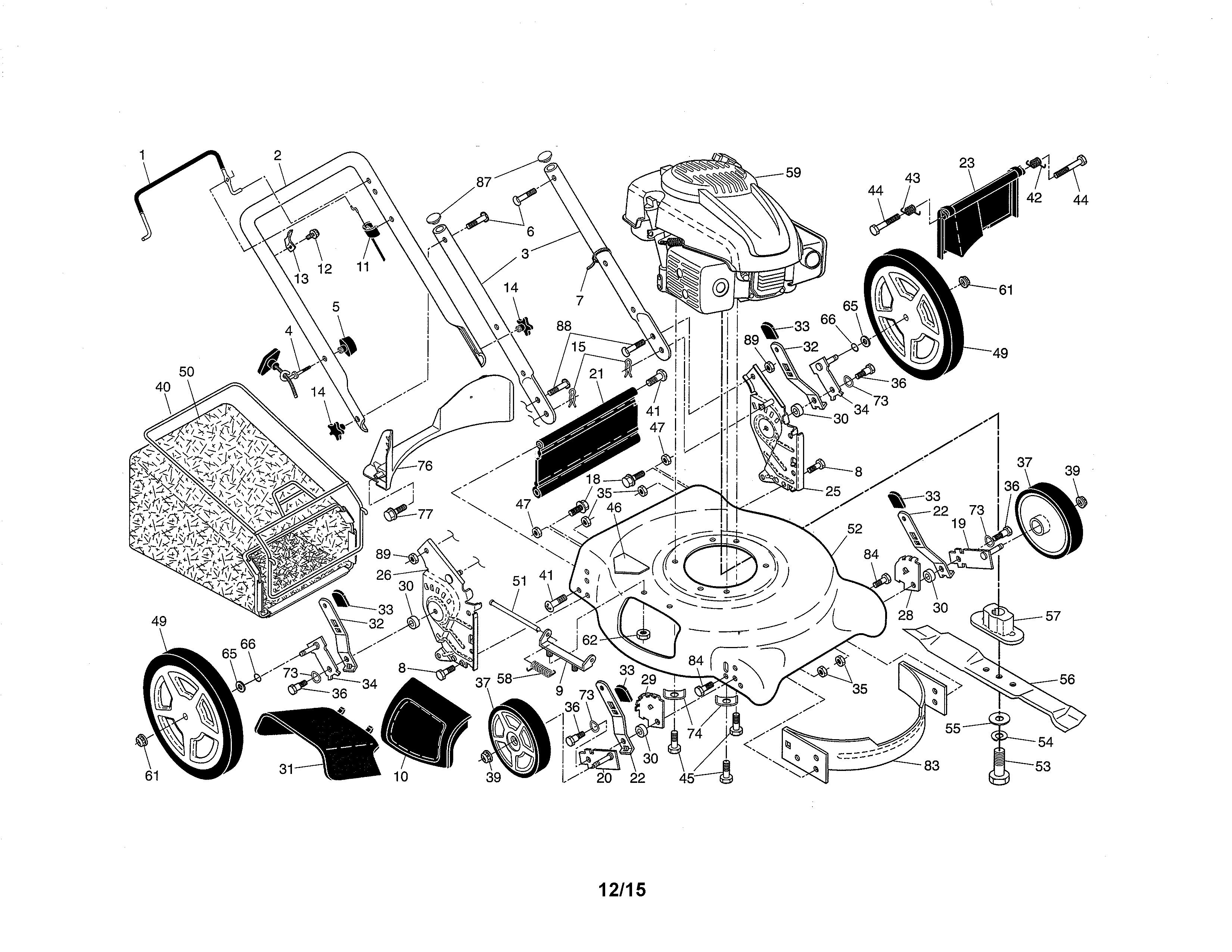 Page - 61 Craftsman 917374380 gas lawn mower Parts | Diagrams, Manuals ...