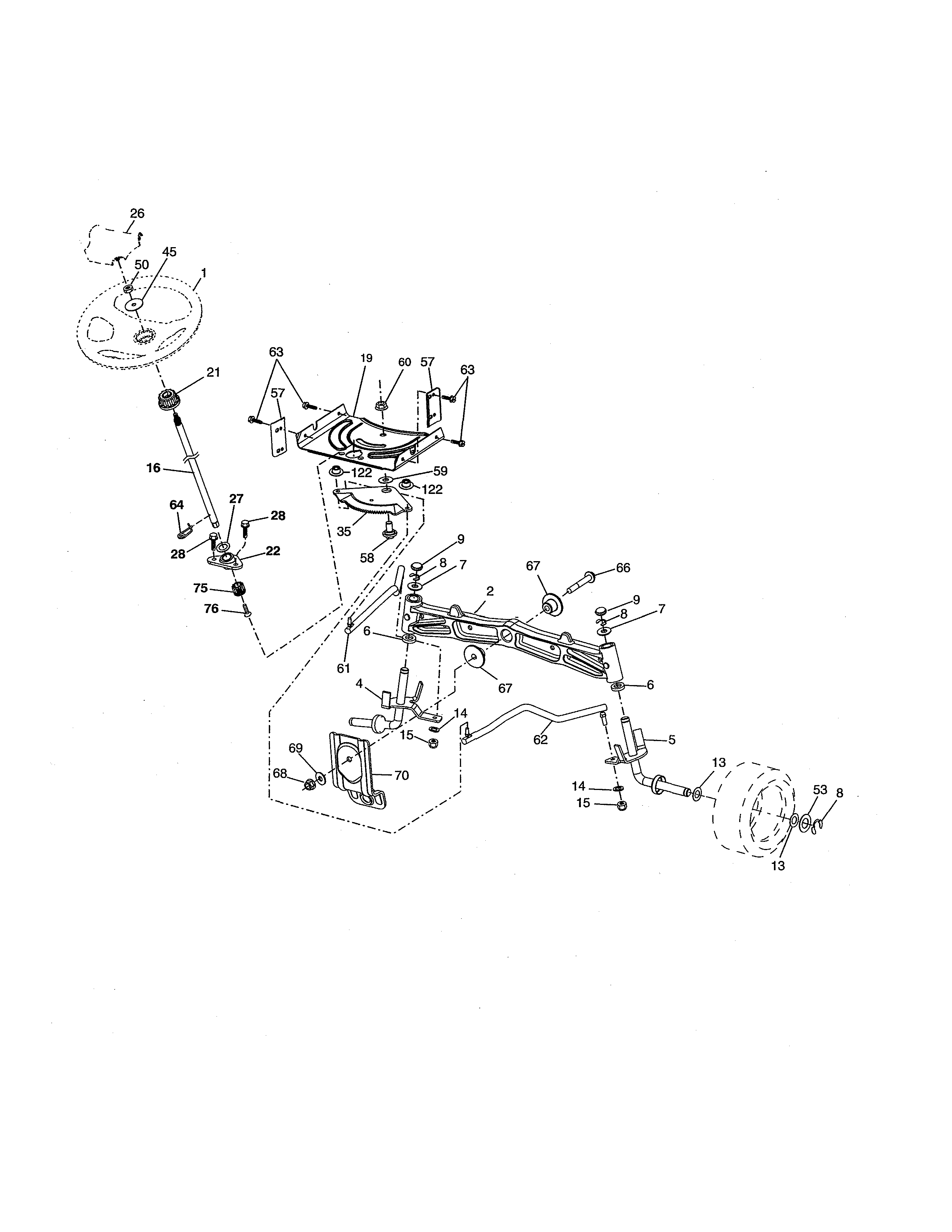 Official Husqvarna YTA22V46-96045005100 front-engine lawn tractor parts ...