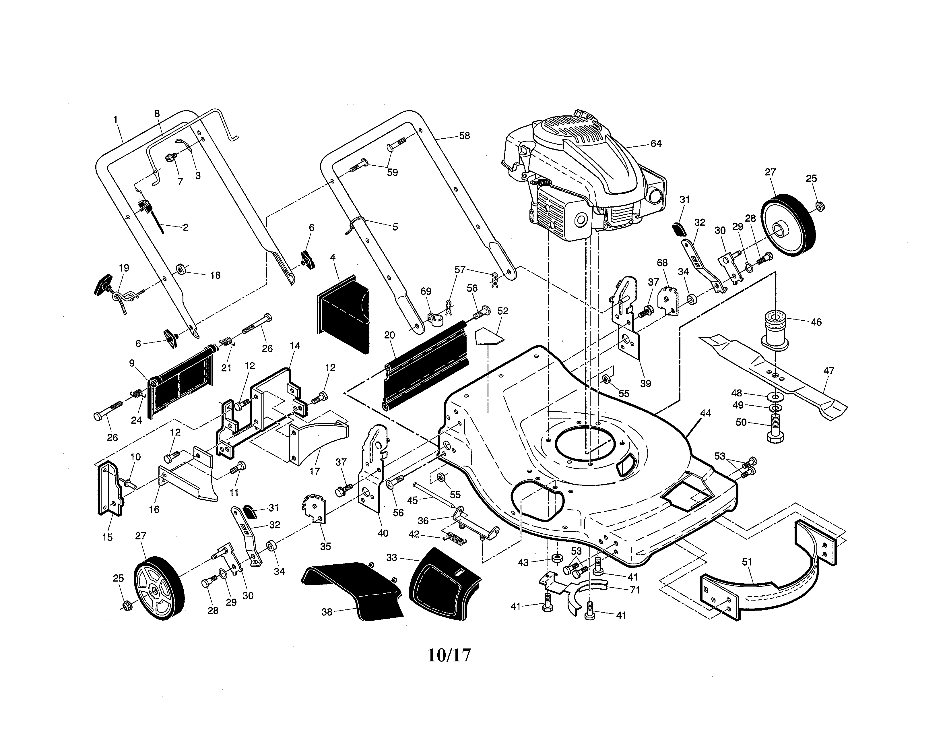 Official Yard Pro 96148002002 gas lawn mower parts | Sears PartsDirect