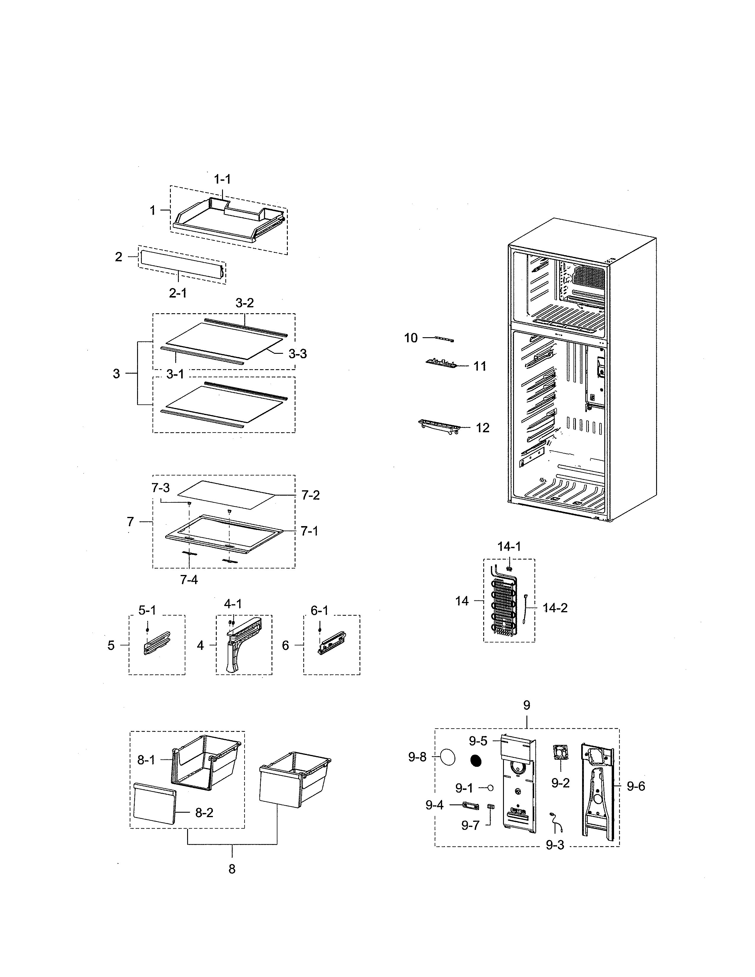 Official Samsung RT18M6215SG/AA-00 top-mount refrigerator parts | Sears ...