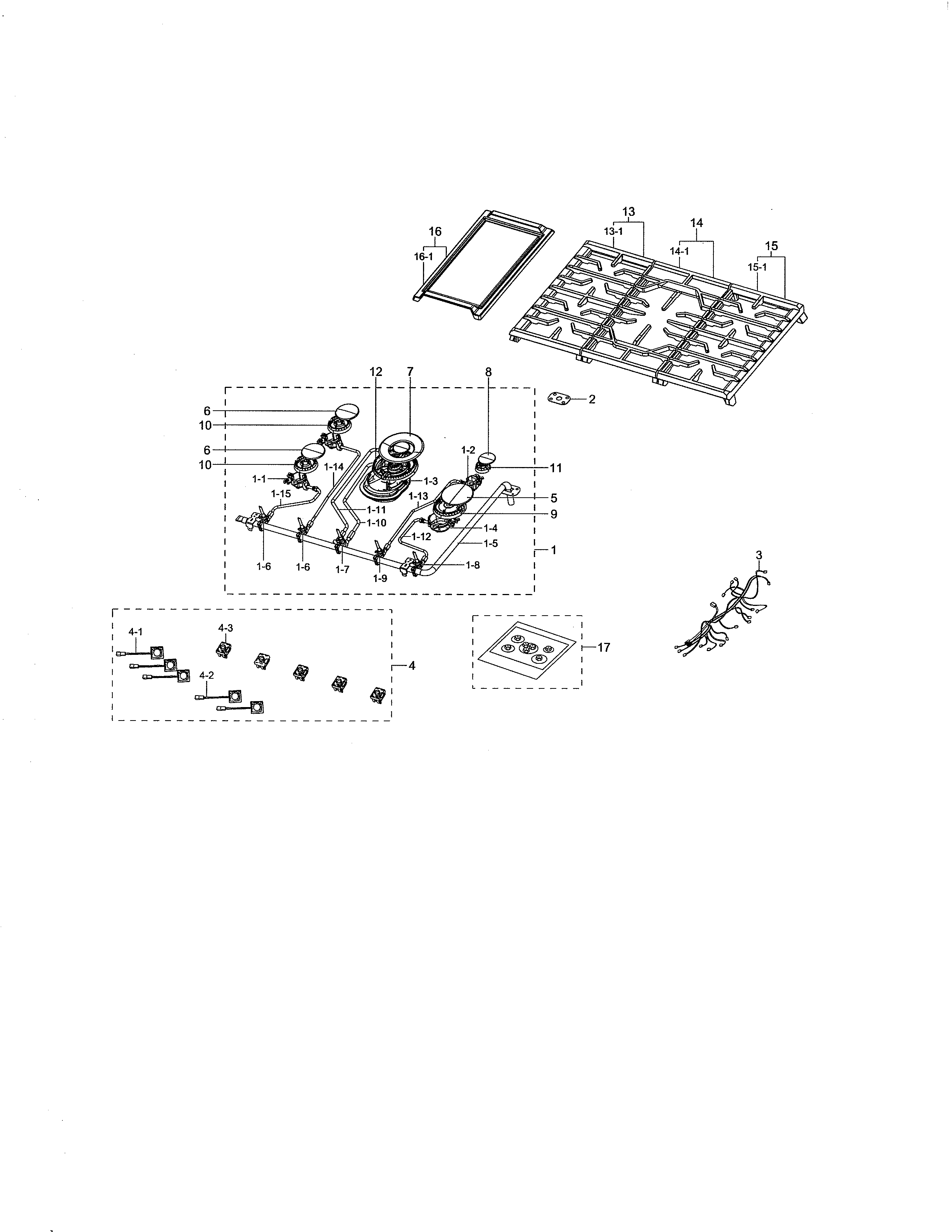 Page - 10 Official Samsung NA30N6555TG/AA-00 gas cooktop parts | Sears ...