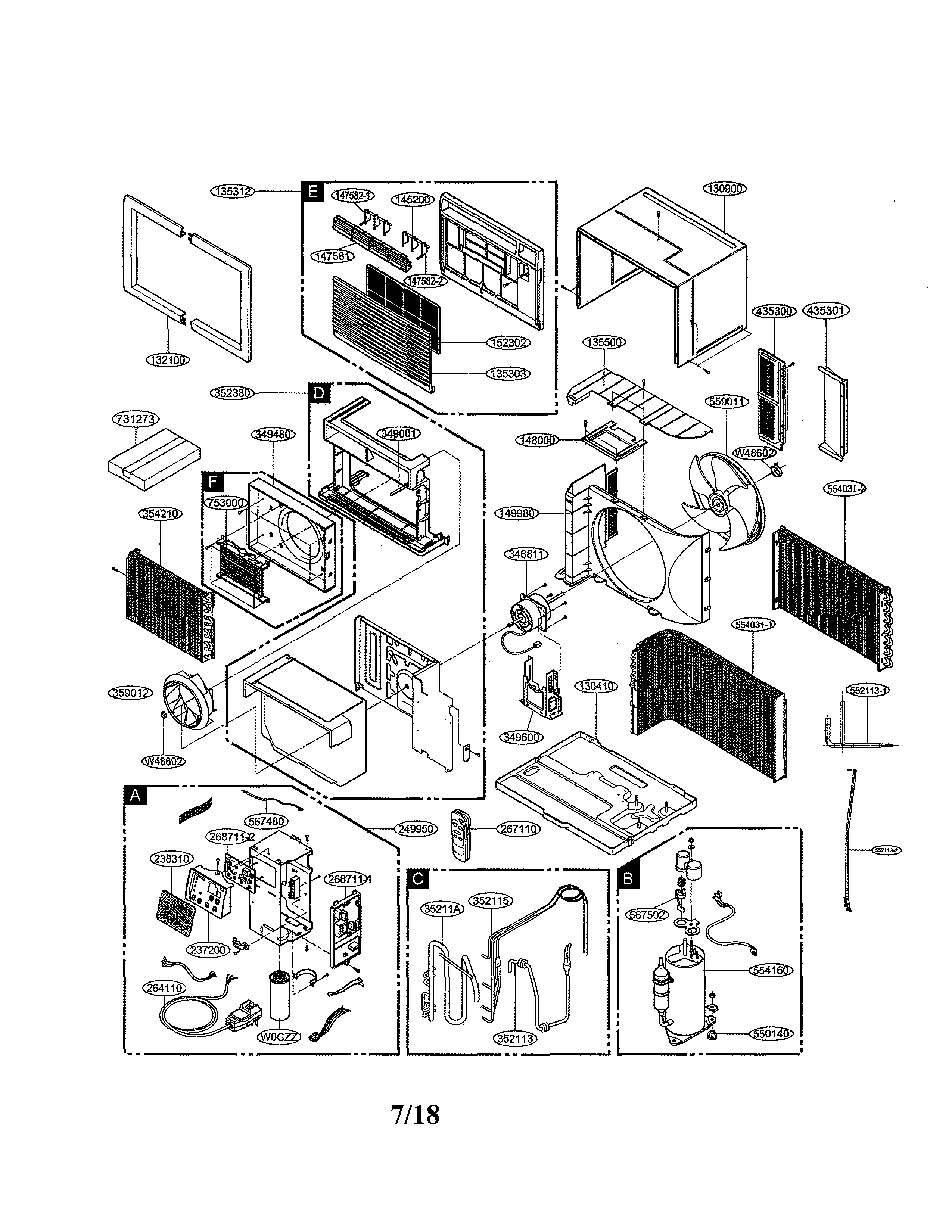 Page - 40 Official LG LT1233HNR/00 room air conditioner parts | Sears ...