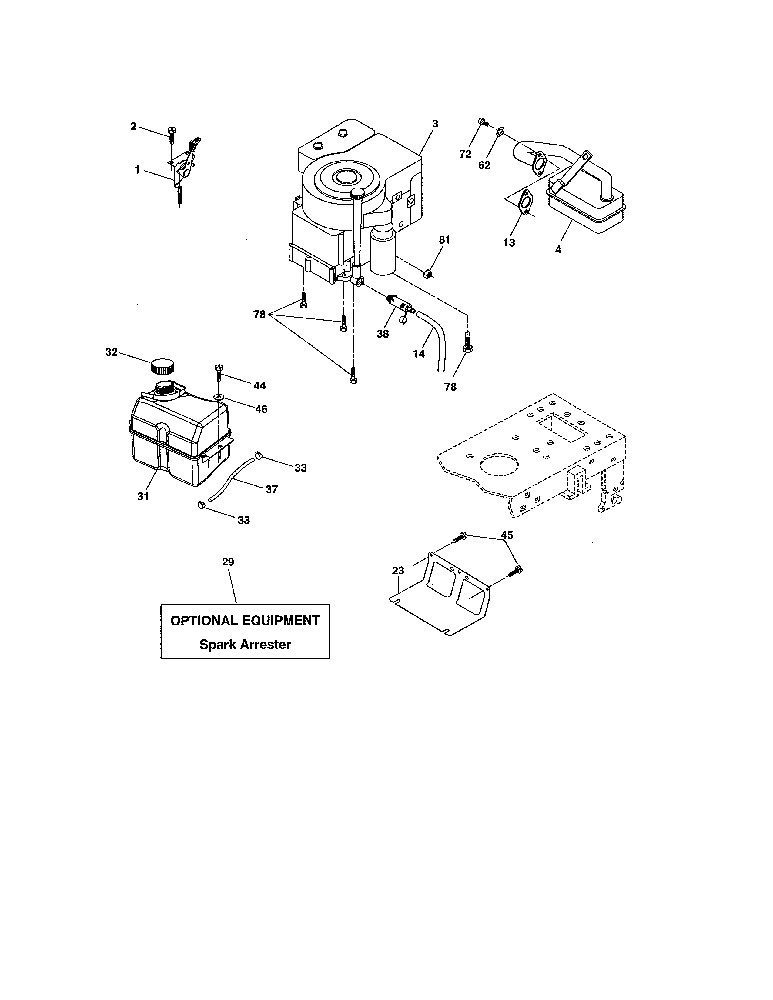 Official Craftsman 917276817 front-engine lawn tractor parts | Sears ...
