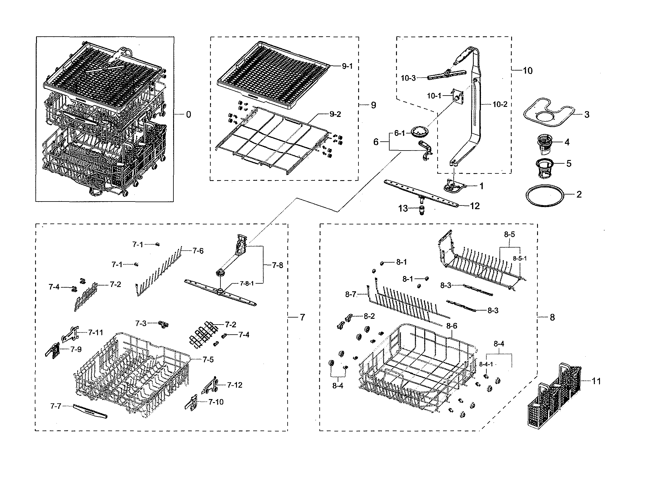 Official Samsung Dw80k7050ug Aa 02 Dishwasher Parts Sears Partsdirect