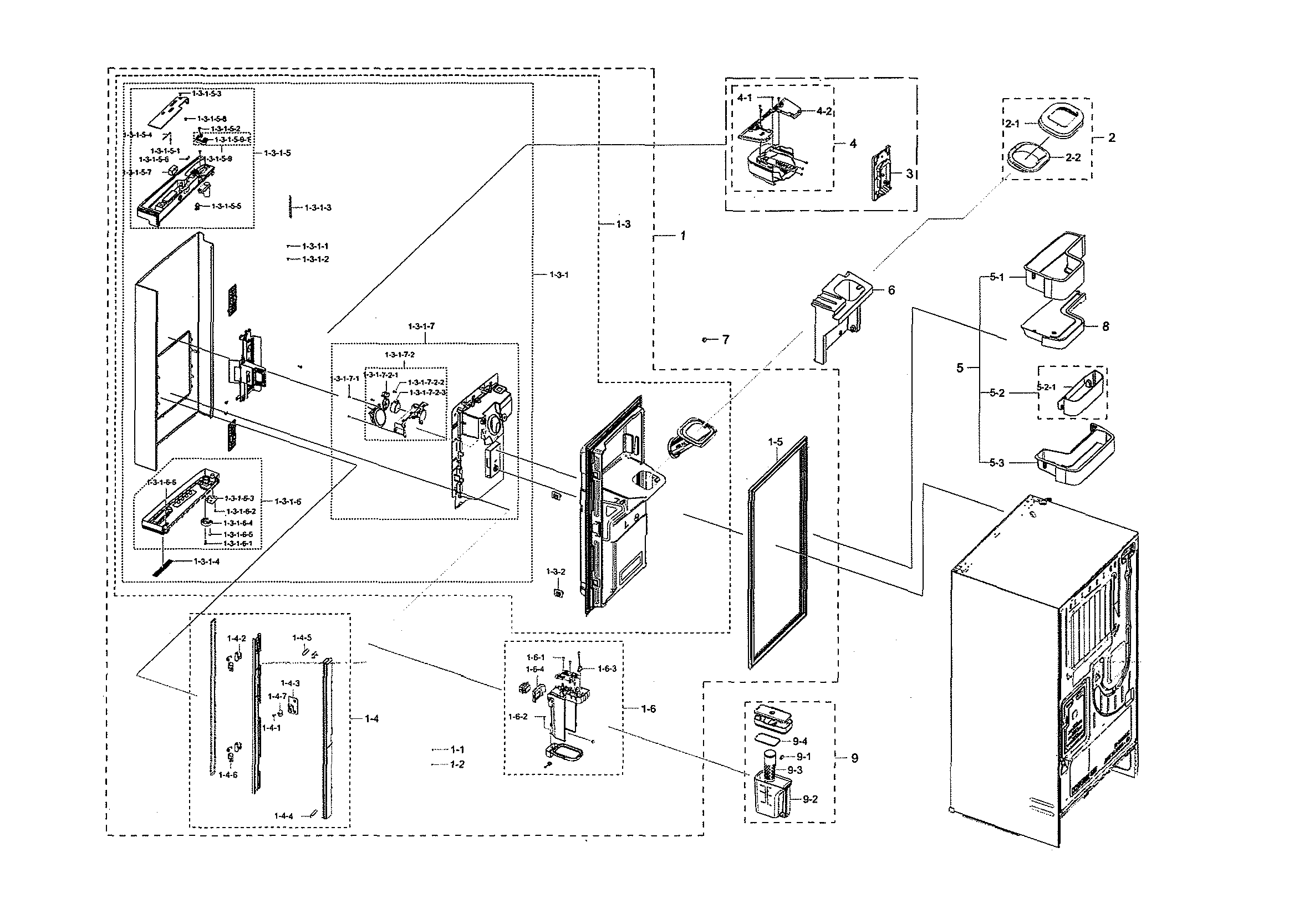 Official Samsung RF28R7351SR/AA-00 bottom-mount refrigerator parts ...