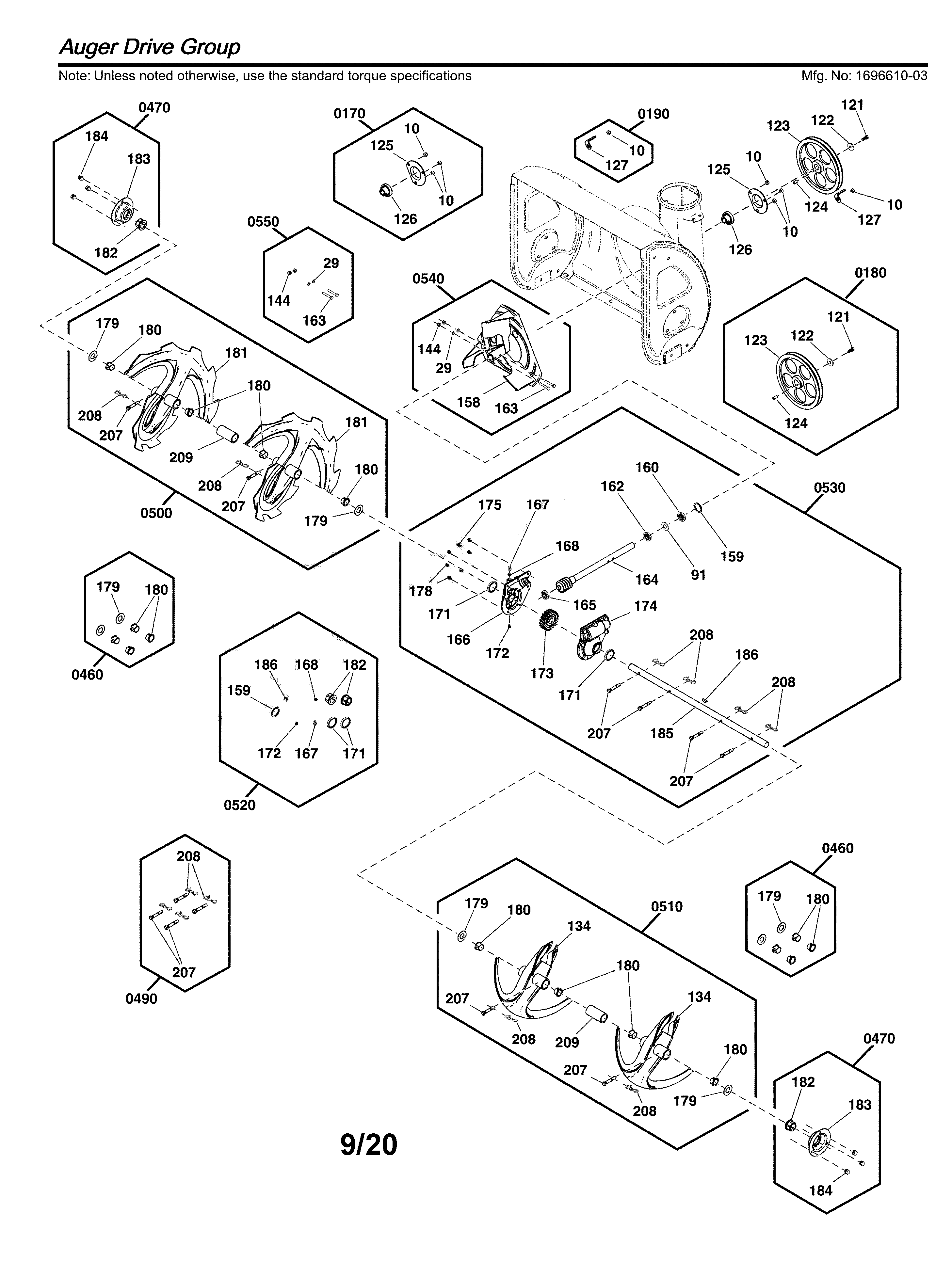 Official Briggs & Stratton 1696610-03 gas snowblower parts | Sears ...