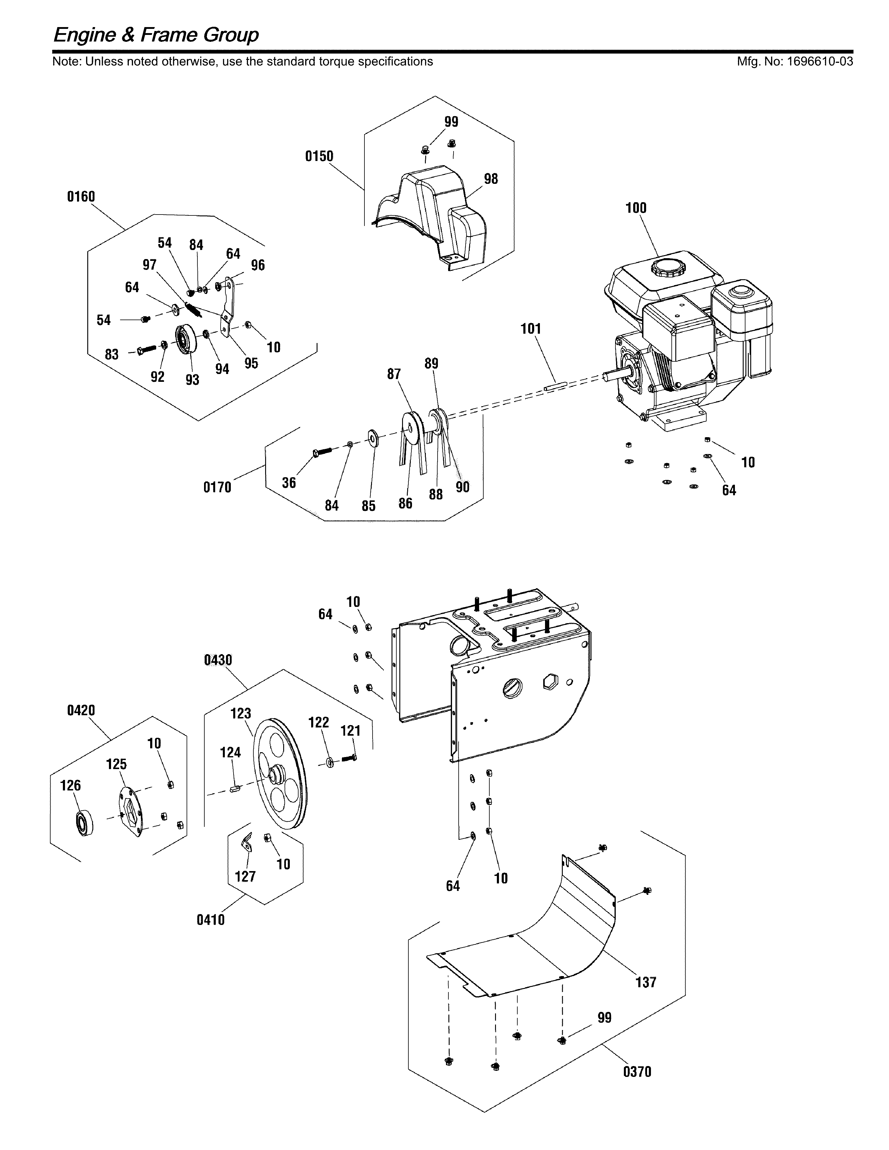 Official Briggs & Stratton 1696610-03 gas snowblower parts | Sears ...