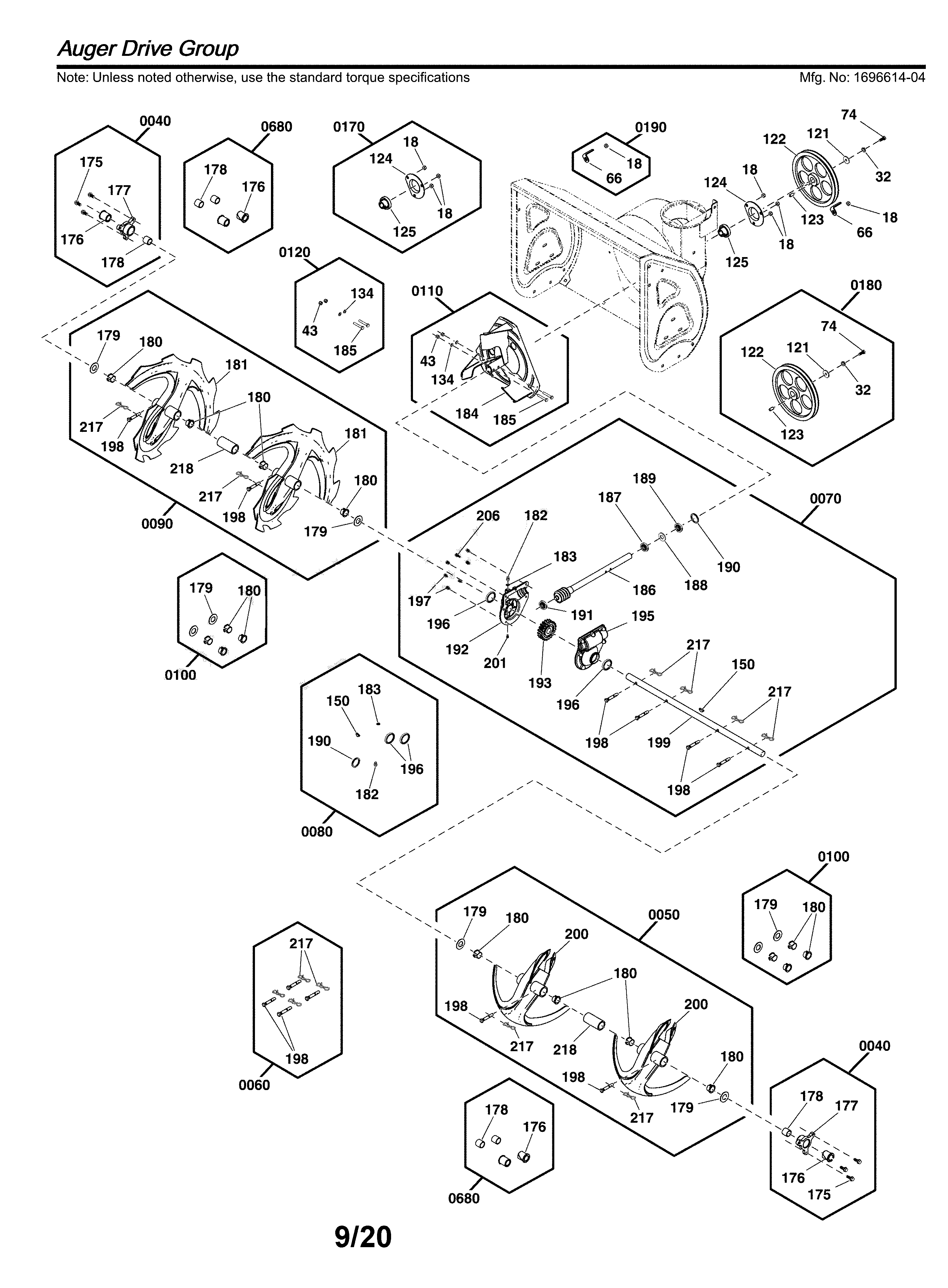 Official Briggs & Stratton 1696614-04 gas snowblower parts | Sears ...