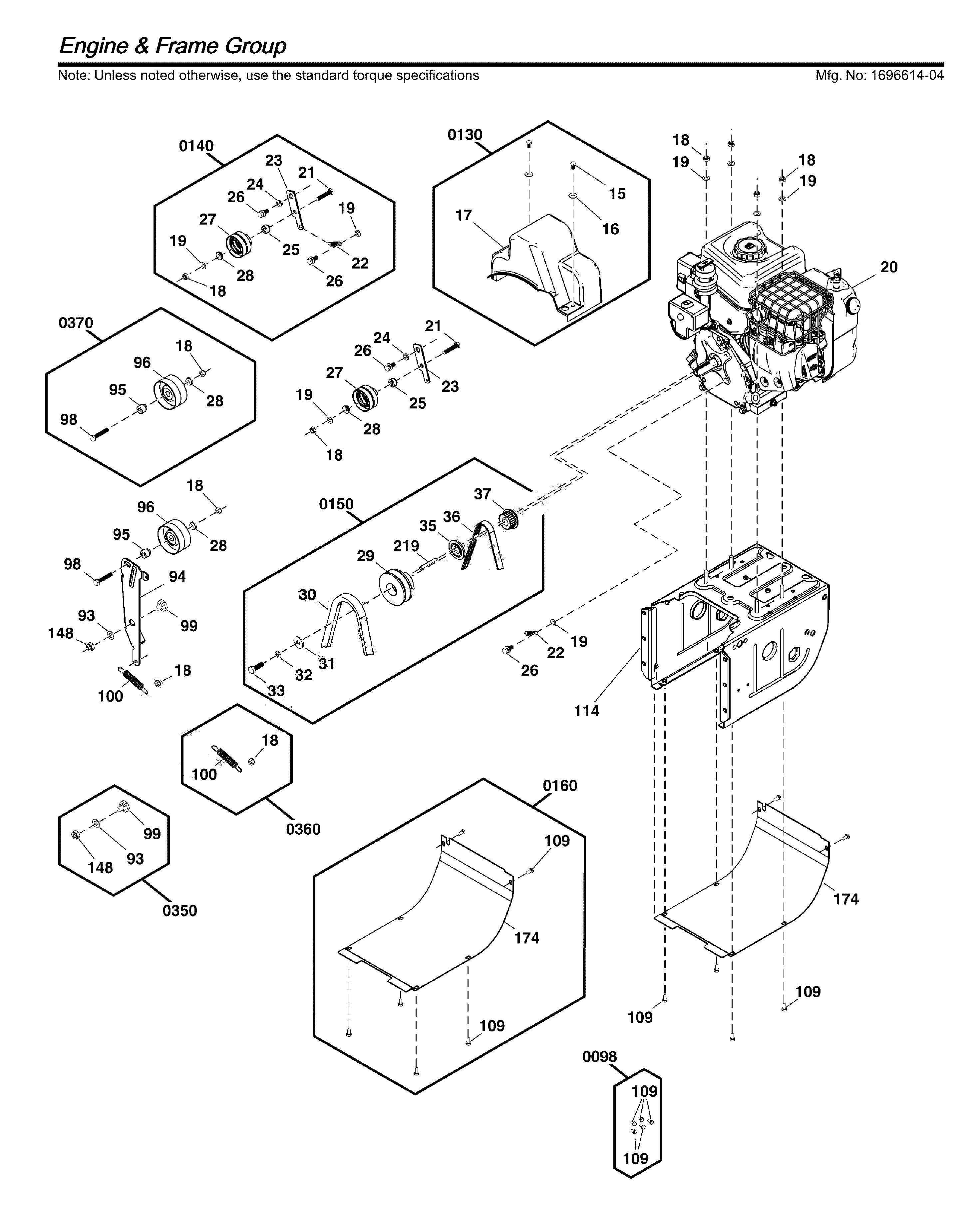 Official Briggs & Stratton 1696614-04 gas snowblower parts | Sears ...