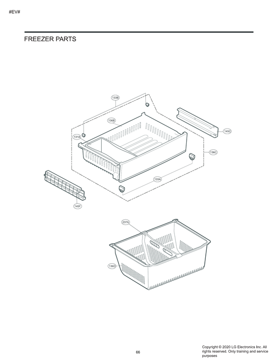 Official LG LRDCS2603S/00 bottom-mount refrigerator parts | Sears ...