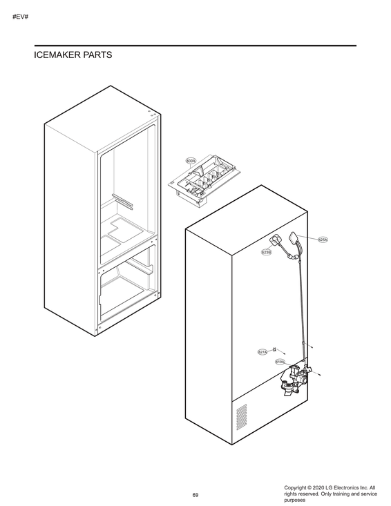 Official LG LRDCS2603S/00 bottom-mount refrigerator parts | Sears ...