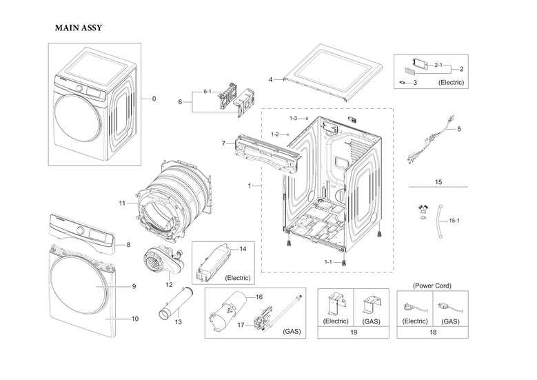 Official Samsung DVE45T6000W/A3-00 dryer parts | Sears PartsDirect