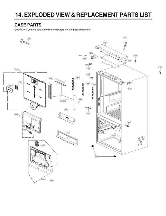 Official LG LRFVS3006D/00 bottom-mount refrigerator parts | Sears ...