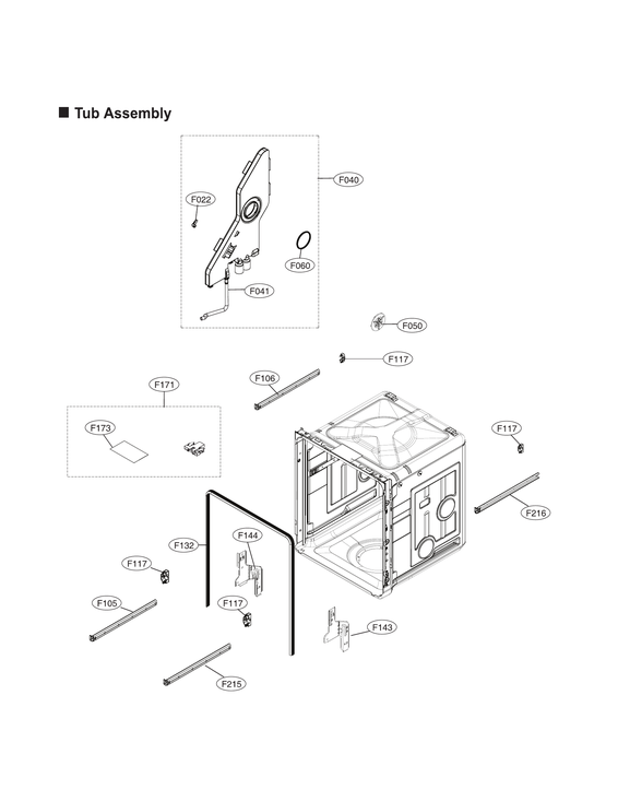 Official LG LDFN4542S/00 dishwasher parts | Sears PartsDirect