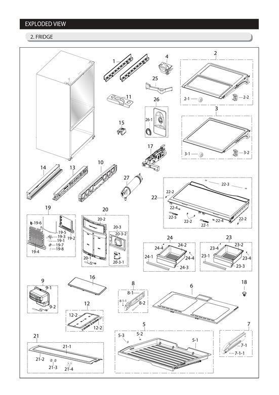 Samsung RF261BEAESR/AA-06 bottom-mount refrigerator Parts | Diagrams ...
