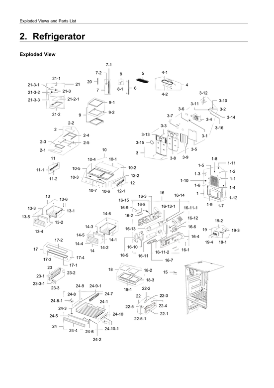 Official Samsung RFG298HDRS/XAA-01 bottom-mount refrigerator parts ...