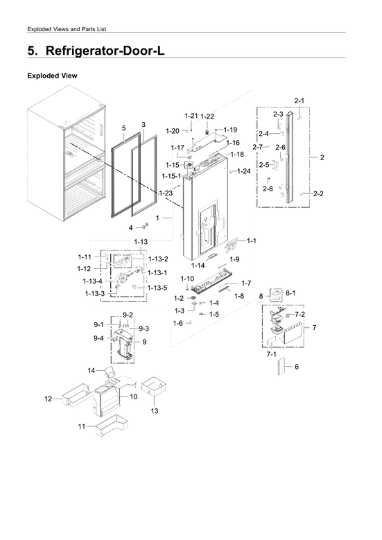 Official Samsung RF23M8070SR/AA-03 bottom-mount refrigerator parts ...
