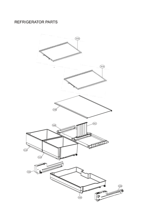 Official LG LRFCS25D3S/00 bottom-mount refrigerator parts | Sears ...
