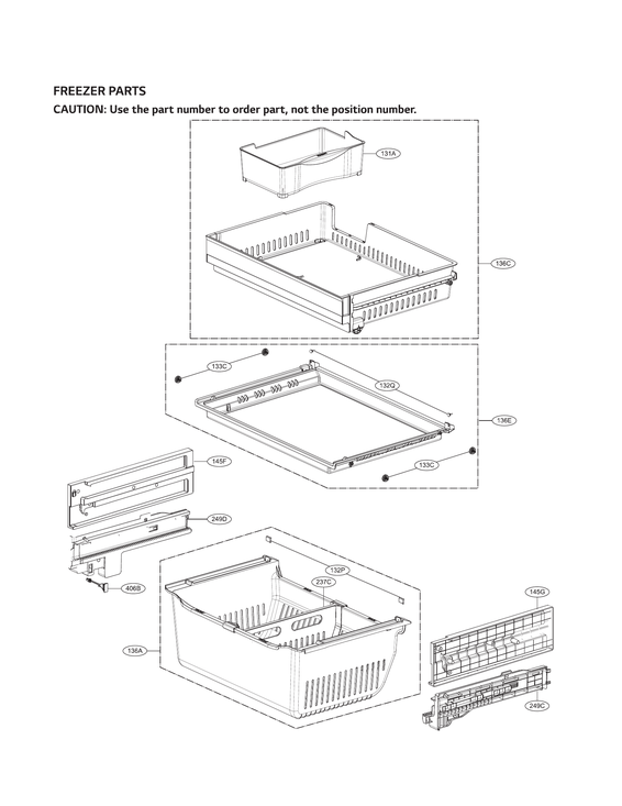 Official LG SRFVC2406S/00 bottom-mount refrigerator parts | Sears ...