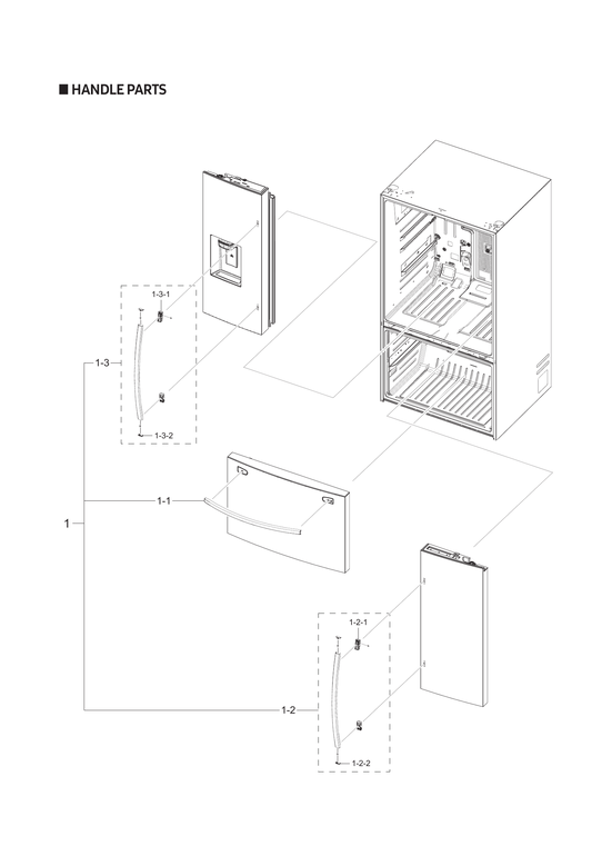 Official Samsung RF27T5201SR/AA-53 bottom-mount refrigerator parts ...