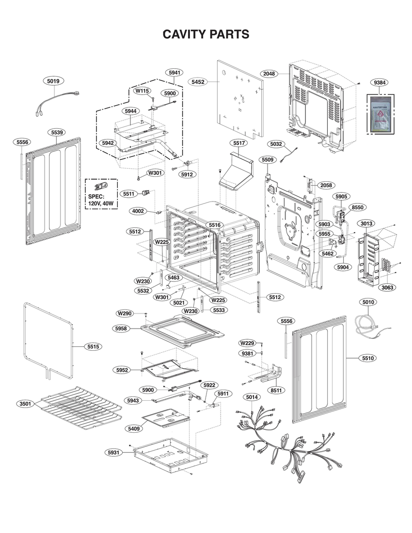 Page - 10 Official LG LRGL5821S/00 gas range parts | Sears PartsDirect