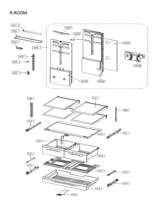 Criterion CFRR261WD1S bottom-mount refrigerator Parts | Diagrams ...