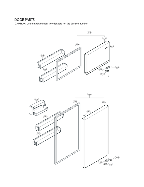 LG LRTLS2403S/00 top-mount refrigerator Parts | Diagrams, Manuals ...