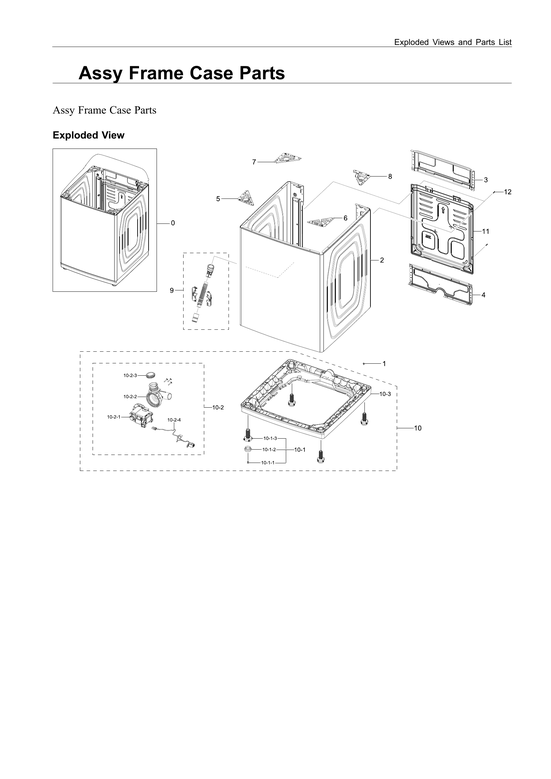 Official Samsung WA55A7300AE/US-00 washer parts | Sears PartsDirect