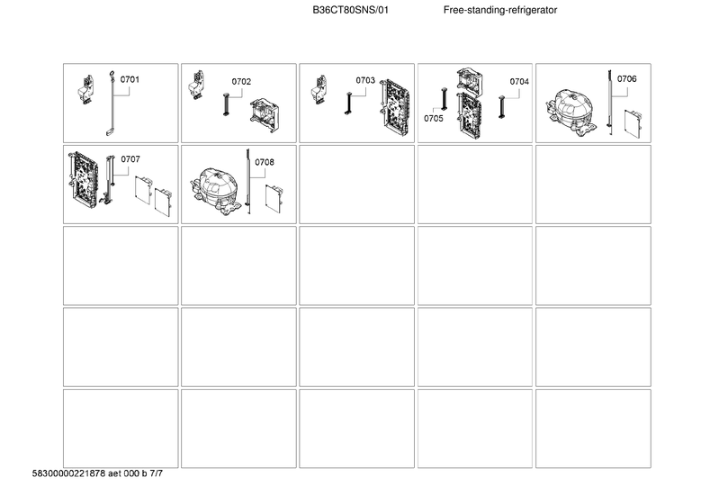 Official Bosch B36CT80SNS/01 bottom-mount refrigerator parts | Sears ...