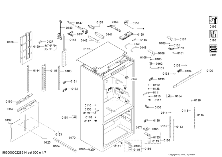 Official Bosch B36CD50SNS/02 bottom-mount refrigerator parts | Sears ...